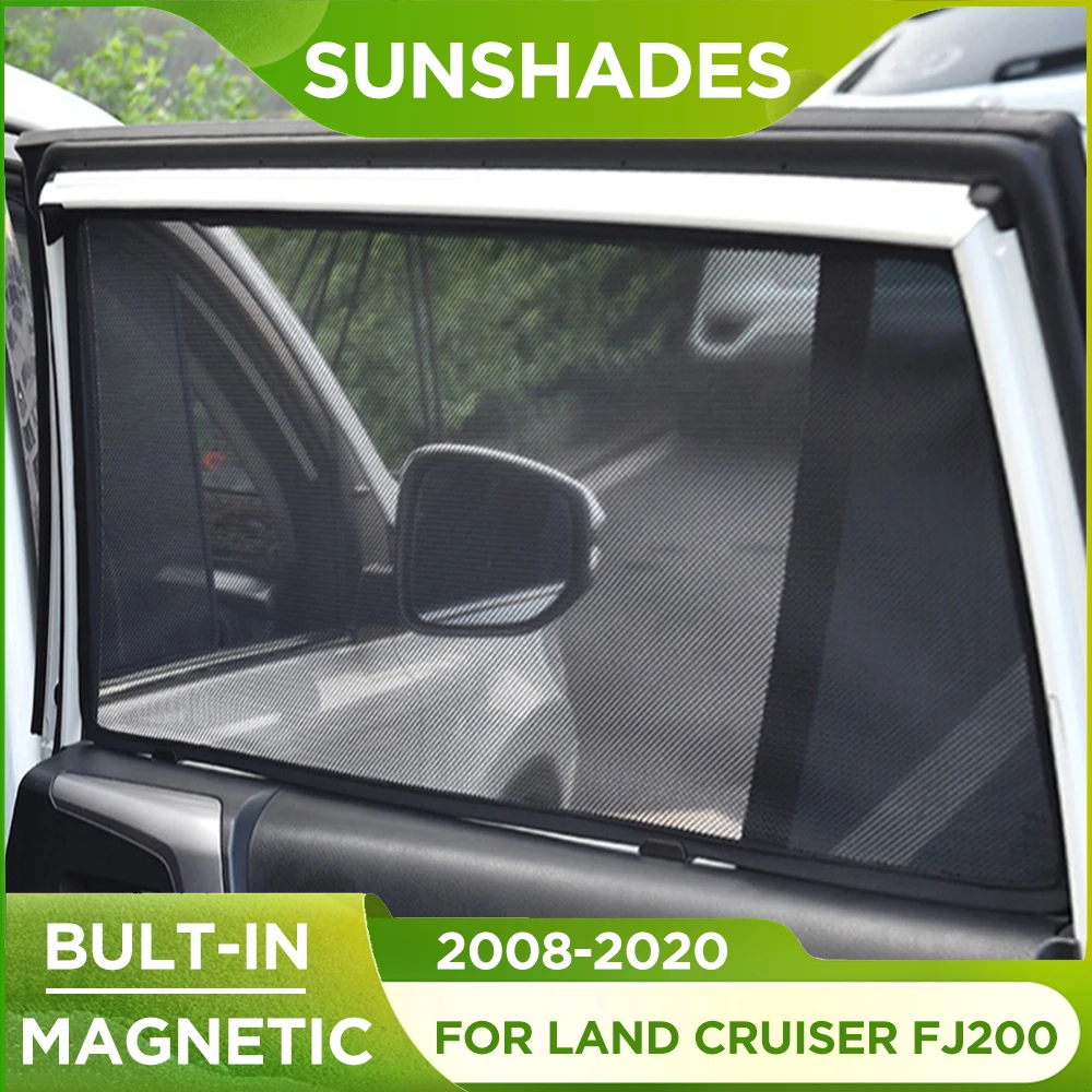 Magnetic-Rear-Side-Passenger-Car-Window-Sunshades-For-Toyota-Land ...