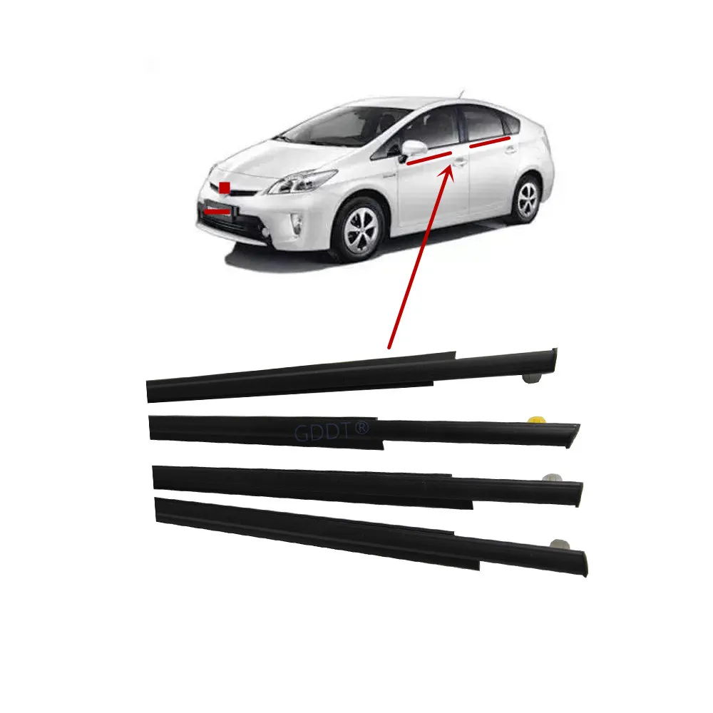 4 Pieces Windows Rubber for Toyota Prius 2010-2015 2nd Generation Glass ...