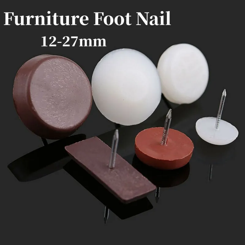12-24mm-Chair-Furniture-Leg-Nail-Nylon-Antiskid-Mute-Feet-Pads-Wood ...