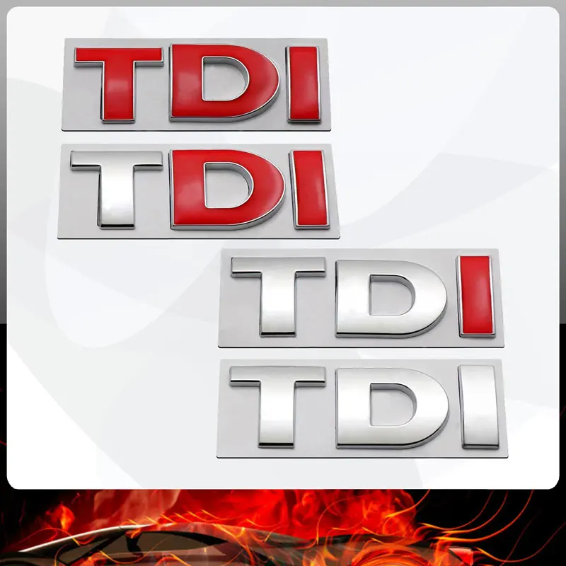 For VW Polo Golf Jetta Passat Car Models Metal Sticker TDI Styling Car ...
