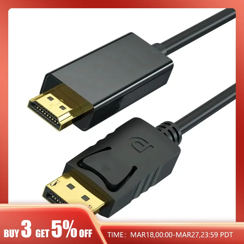 DP-Cable-DisplayPort-a-HDMI-macho-a-macho-Compatible-con-HDMI-Cable-de ...