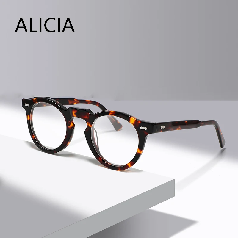 ALICIA New Luxury Acetate Eyewear Fashion Retro Round Eyeglasses Small ...