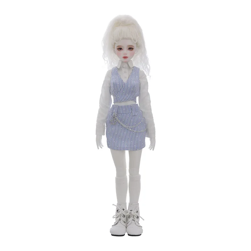 Aurola BJD Doll 1/6 Ynly Female Body New Design White shirt and striped waistcoat Resin Girl ...