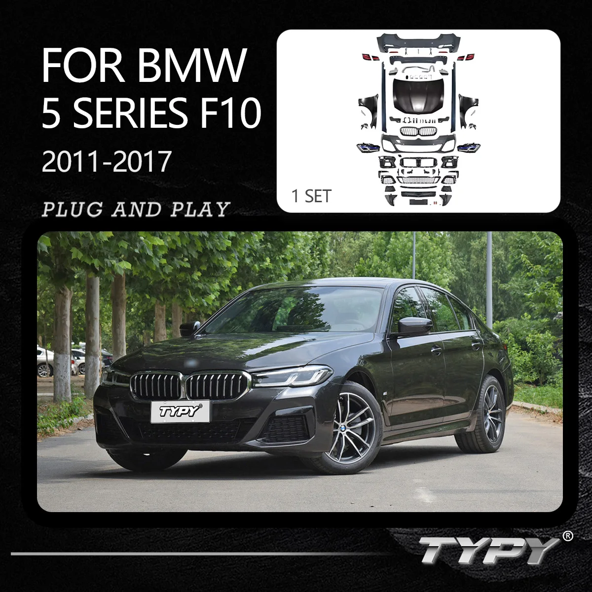 TYPY-Body-kits-For-BMW-5-Series-F10-Modified-G30-M-Tech-Styles-Body ...