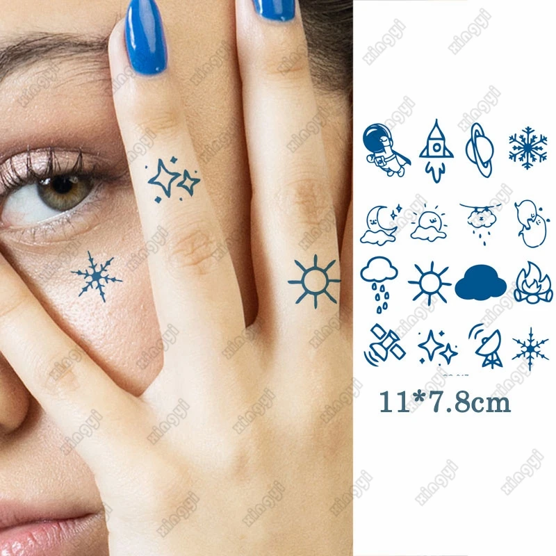 Snowflake Tattoo Finger