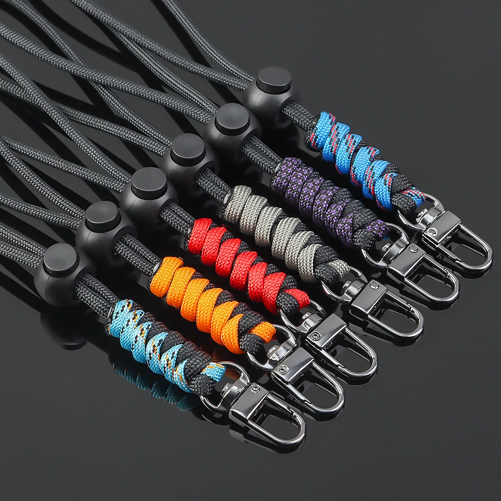 9Styles-Paracord-Keychain-Lanyard-Rotatable-Buckle-Parachute-Cord ...