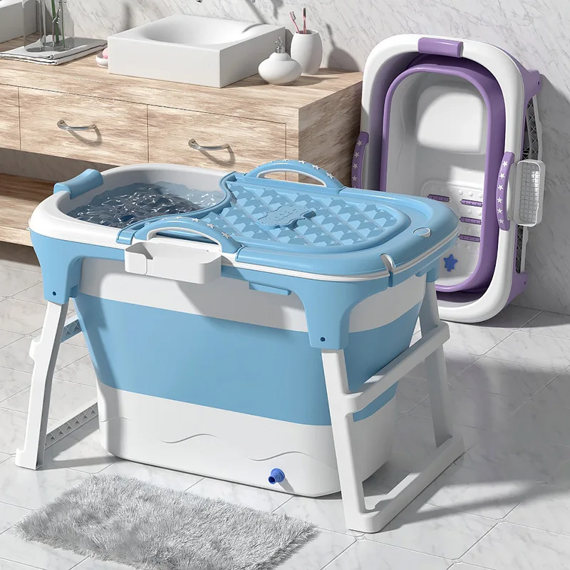 Whole Family Can Use Portable Bathtub Large Plus High Folding Basin ...