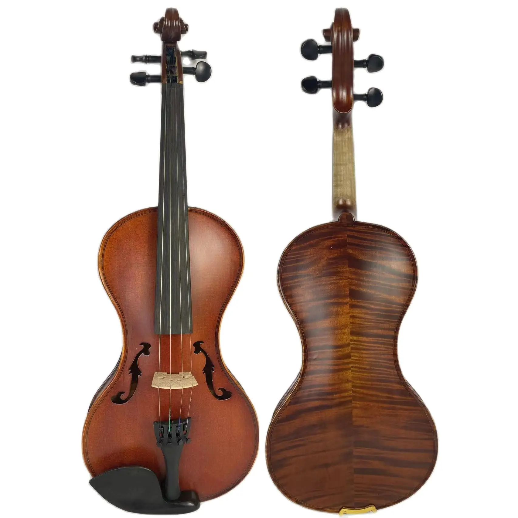 High Quality 100% Handmade Gourd Shape Matte Acoustic Violin 4/4 Solid ...