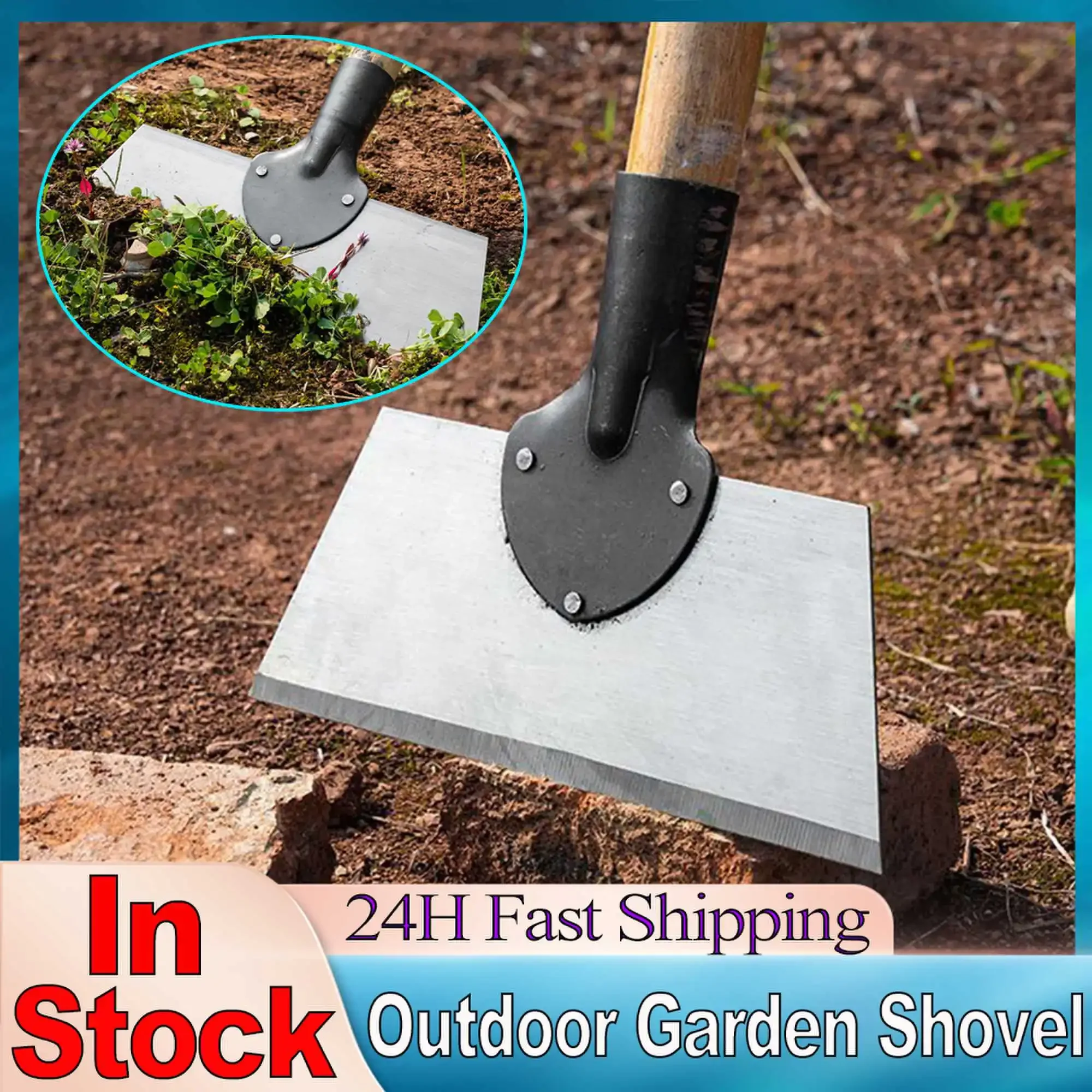 30cm-Metal-Weed-Cleaning-Shovel-Stainless-Steel-Deicing-Shovel ...