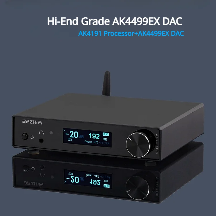 하이엔드 AK4191 AK4499EX DAC 아마네로 USB DSD512 DAC, 블루투스 5.3 플레이어, OLED 스크린 리모컨