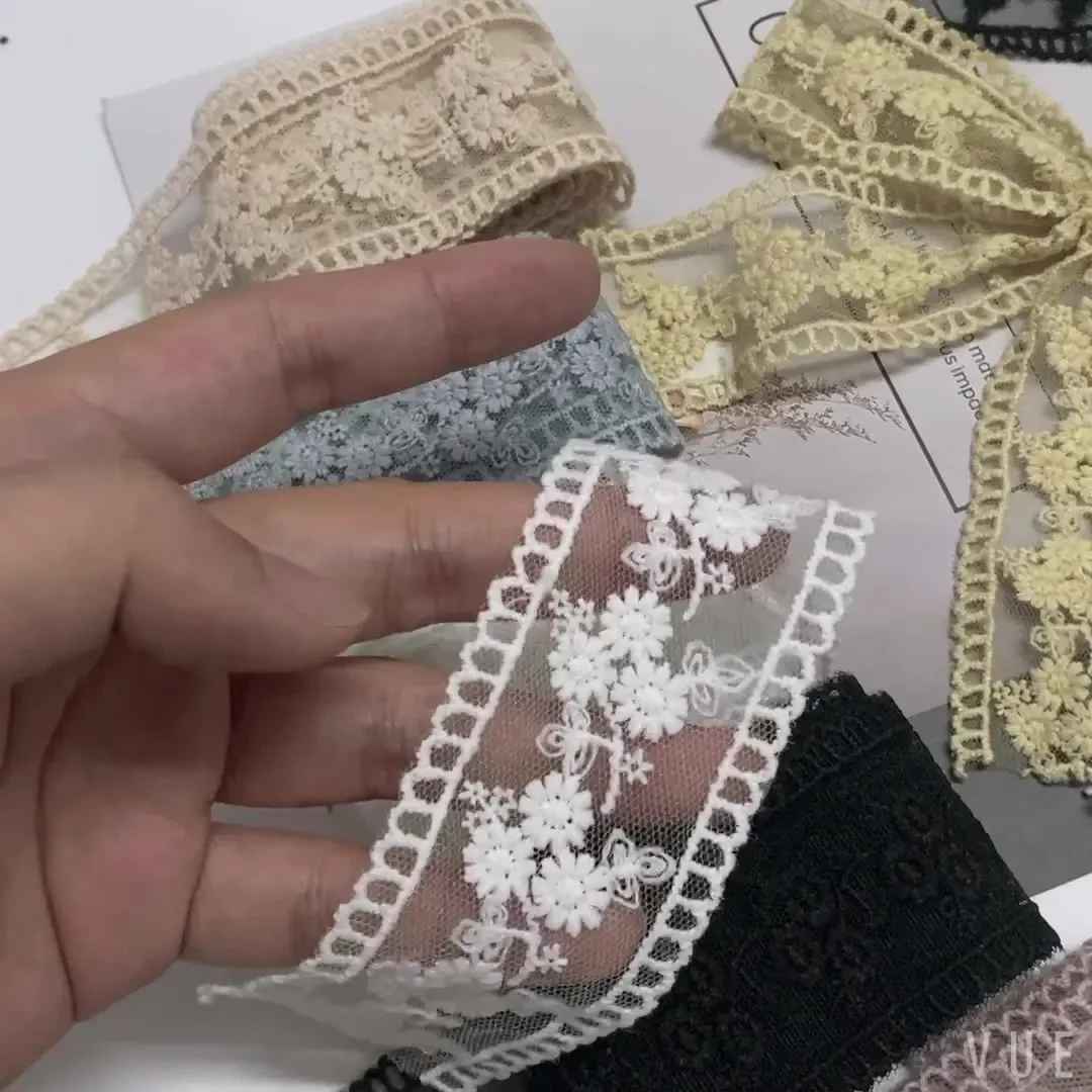 1-3-5-10-Yards-40mm-Wide-Bilateral-Handicrafts-Embroidered-Net-Lace ...