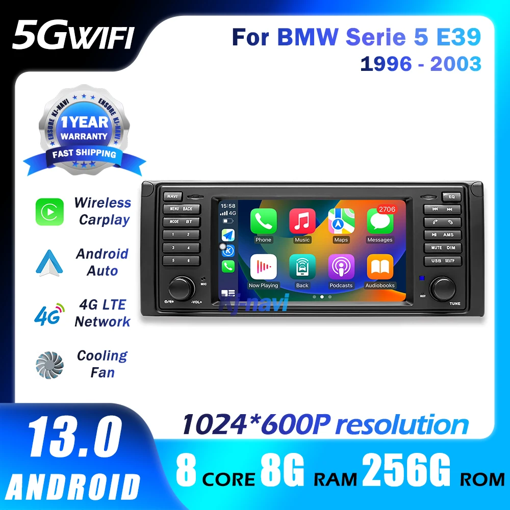 Android-13-Car-Stereo-Radio-For-BMW-Serie-5-E39-1996-2003-Multimedia ...