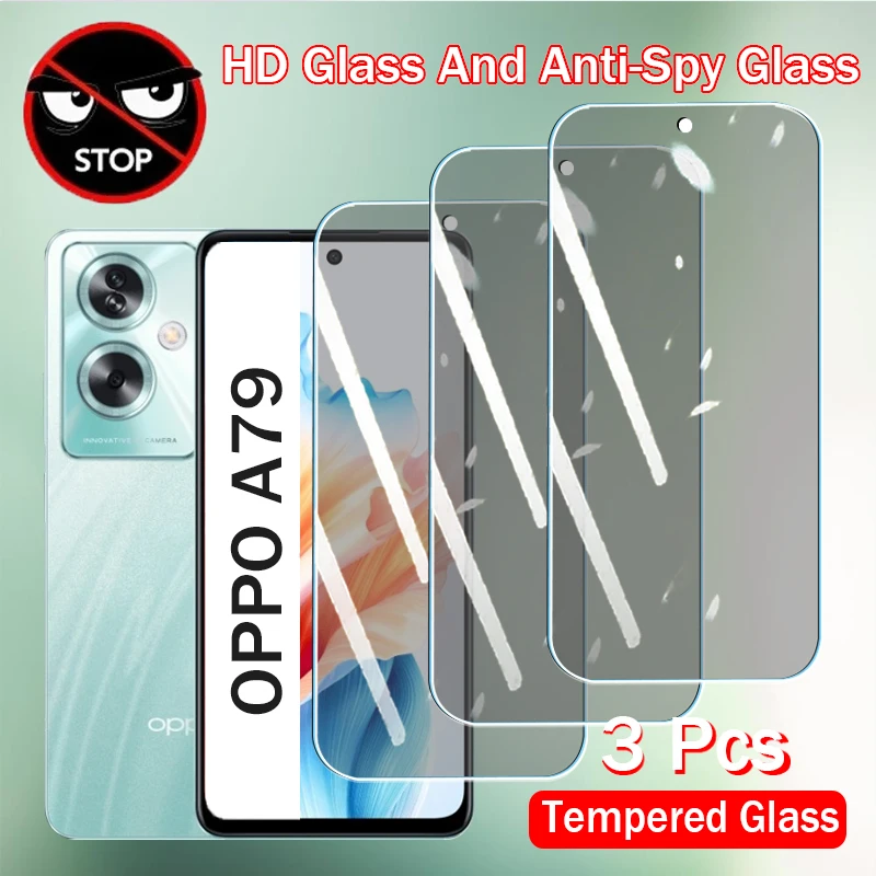 3Pcs-Privacy-Tempered-Glass-For-OPPO-A79-A98-A18-A58-A38-A78-A57-A56 ...