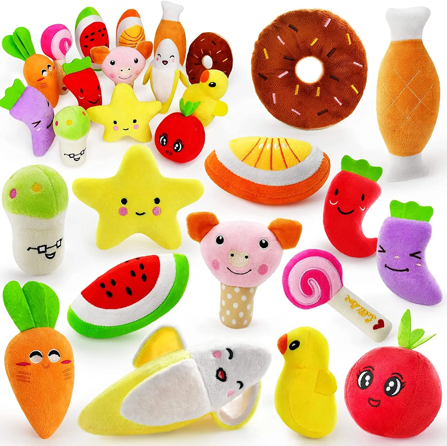 1Pc-Pet-Toys-Fruit-Animals-Cartoon-Dog-Toy-Stuffed-Squeaking-Cute-Plush ...