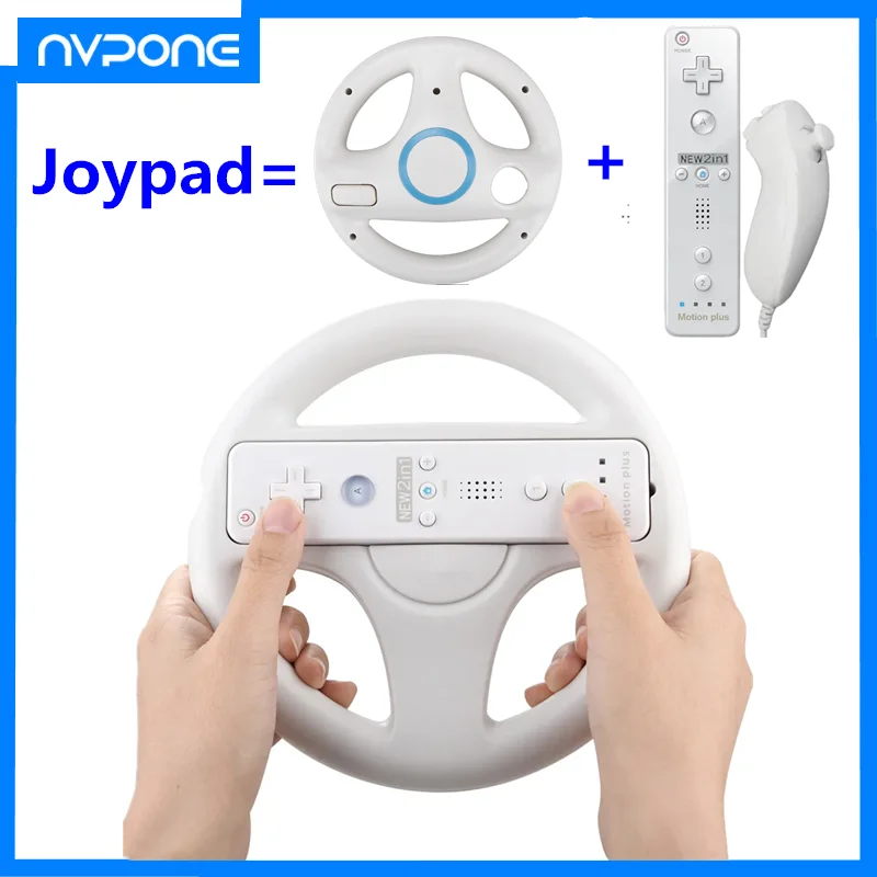 Volante-2-en-1-para-Wii-mando-inal-mbrico-para-juegos-de-carreras ...