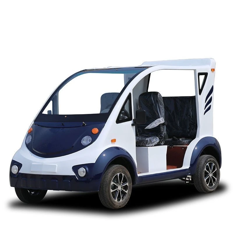 Four-wheeled electric sightseeing vehicle, closed recreational scooter ...