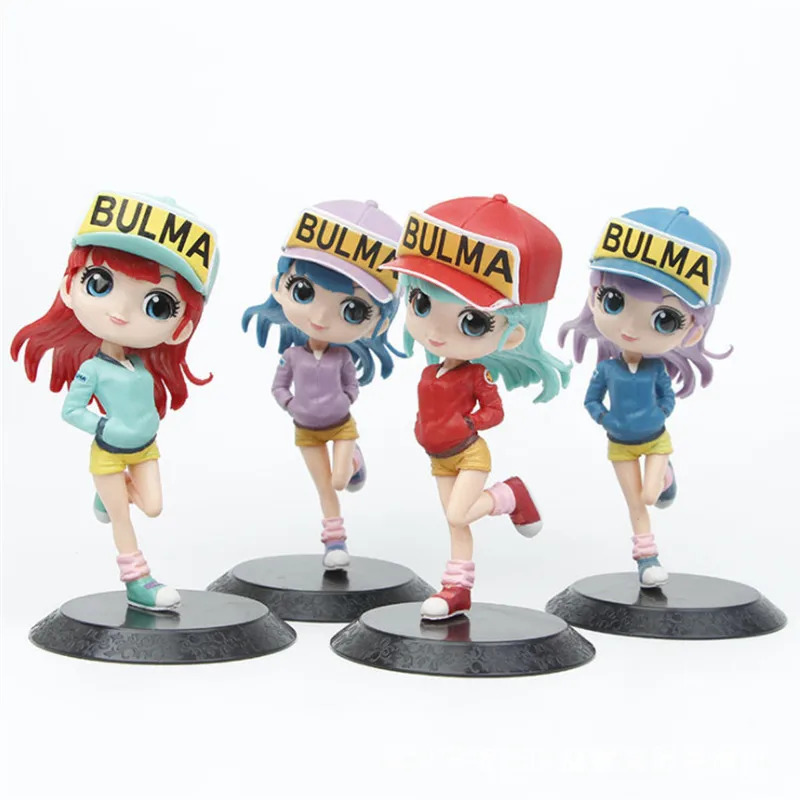 4pcs/lot Anime Dragon Ball Figure Set Bulma Dr.Slump Arale Anime ...