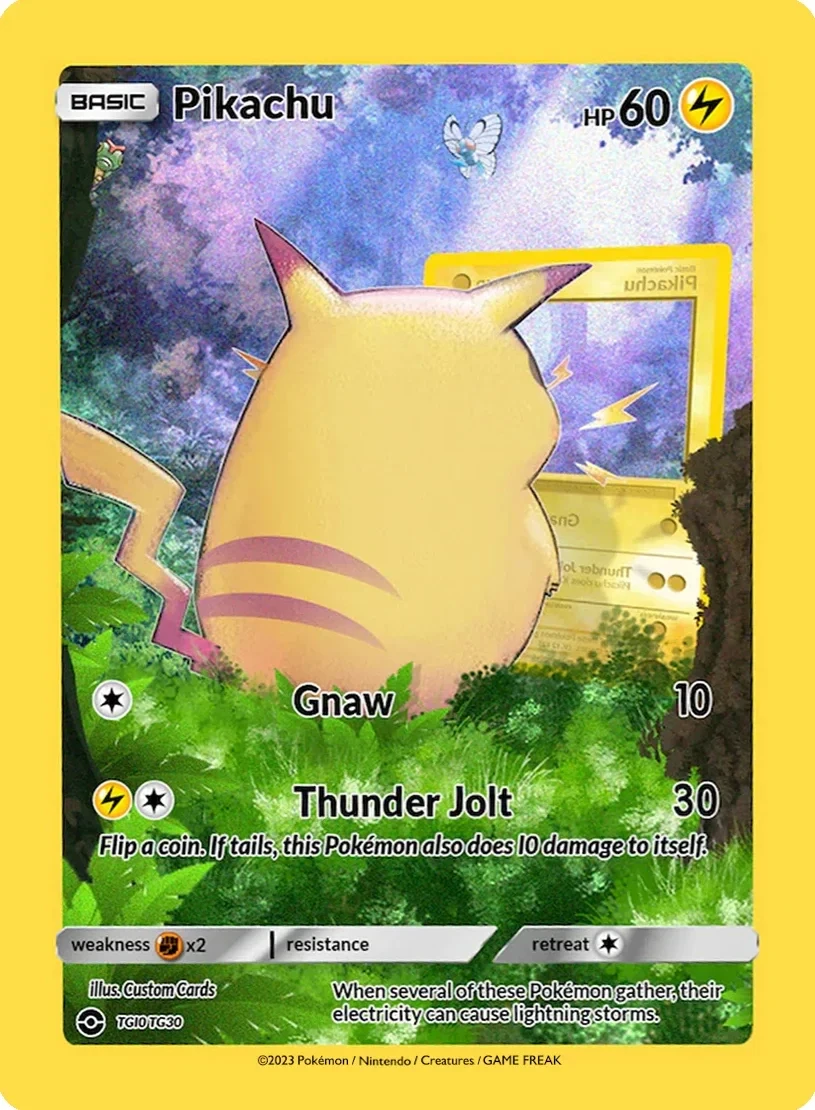 Pikachu Van Gogh Museum Collection Cards DIY Classic Single Card Game ...