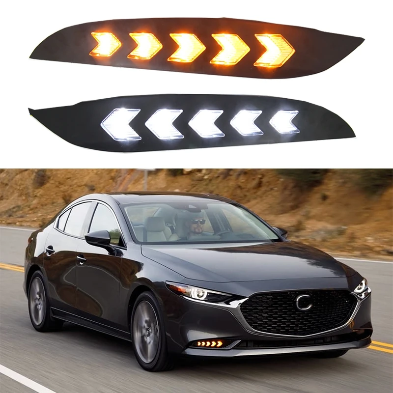 LED-DRL-Car-Daytime-Running-Light-Front-Fog-Lamps-with-Turn-Signal ...