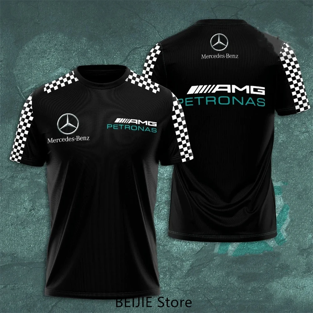 Mercedes-Benz-Outdoor-Racing-Sportswear-Men-s-Round-Neck-T-Shirt-Casual ...