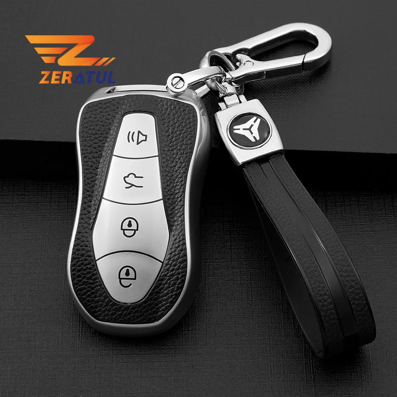 TPU-Leather-Car-Remote-Key-Case-Cover-Keychain-for-Geely-Azkarra ...