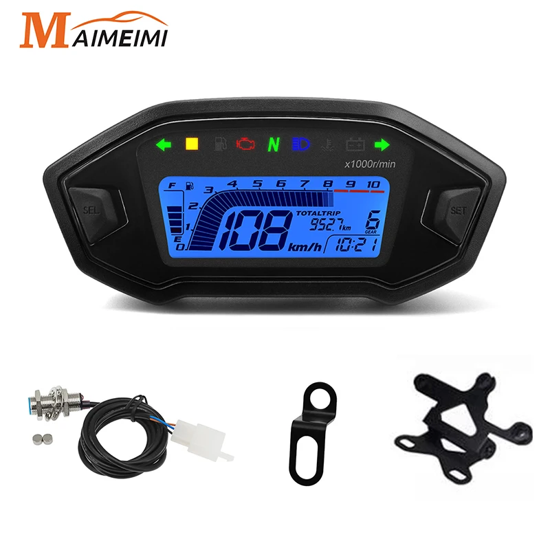 Universal-Motorcycle-Speedometer-Digital-Panel-Meter-Display-Tachometer ...