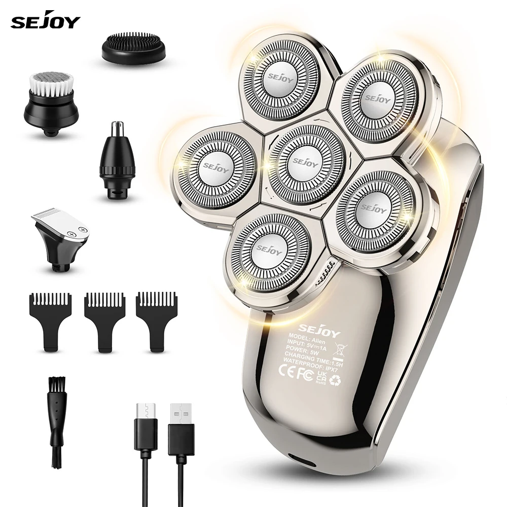 Sejoy-5in1-Electric-Hair-Clipper-Shaver-Hair-Trimmer-For-Men-Hair-And ...
