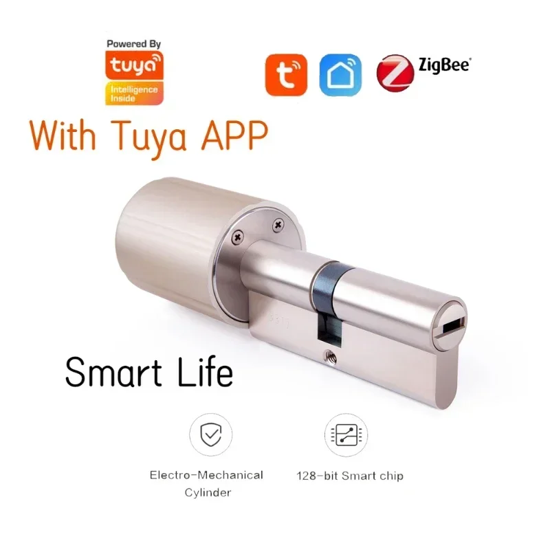 NEW-Tuya-Smart-Lock-Cylinder-Electronic-key-Wireless-WIFI-Zigbee-Lock ...