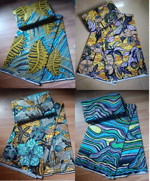 2023-Newest-Grand-Super-100-Cotton-African-Gold-Wax-Fabric-High-Quality ...