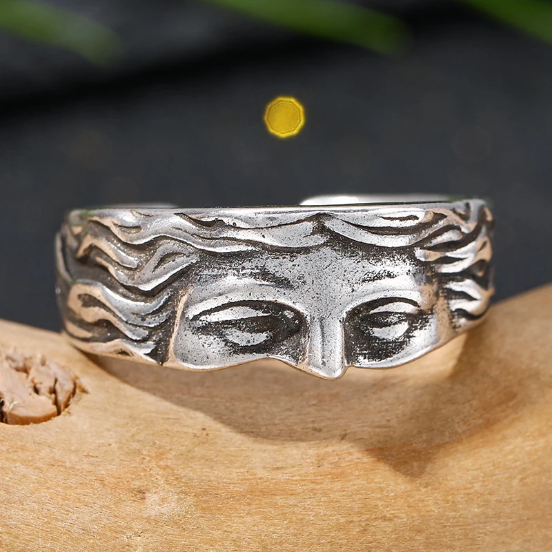 Vintage-Venus-Half-Face-Adjustable-Rings-for-Men-Women-Literary-Sculpture-Gold-Color-Creative ...