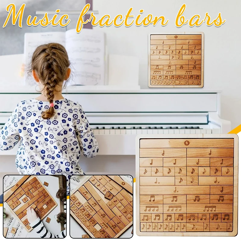 New-Musical-Notes-And-Rest-Bars-Wooden-Music-Puzzle-Funny-Toys-Home ...