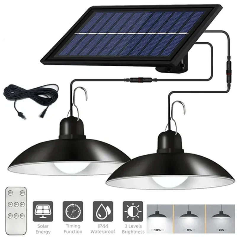 Solar-Pendant-Light-Outdoor-Waterproof-LED-Lamp-Double-head-Chandelier ...