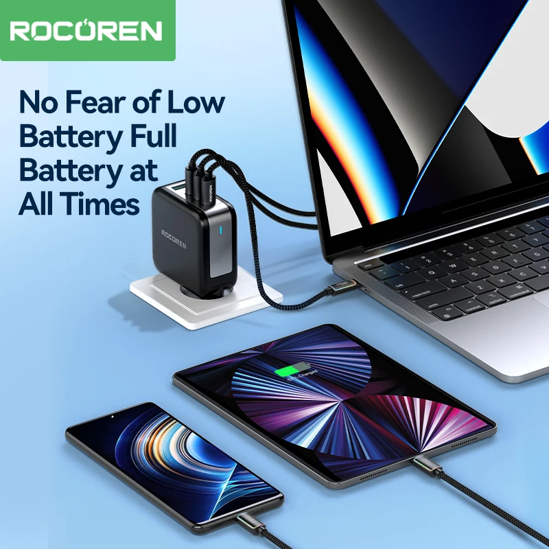 Rocoren 240W High Power Fast Charging USB-C Cable for 0.5 m (60W Black)