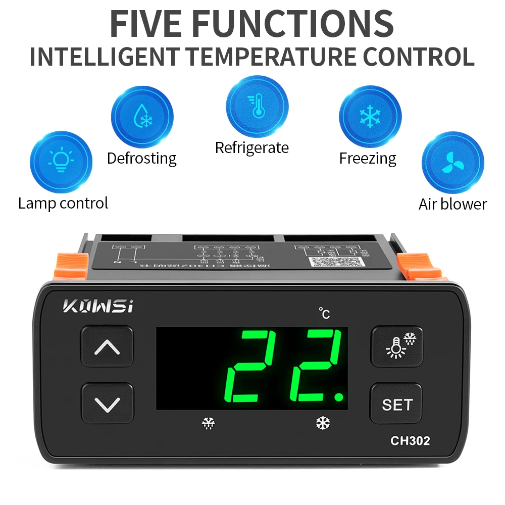 Digital-Temperature-Controller-Thermoregulator-Refrigerator-Defrosting-Alarm-Heating-Control ...