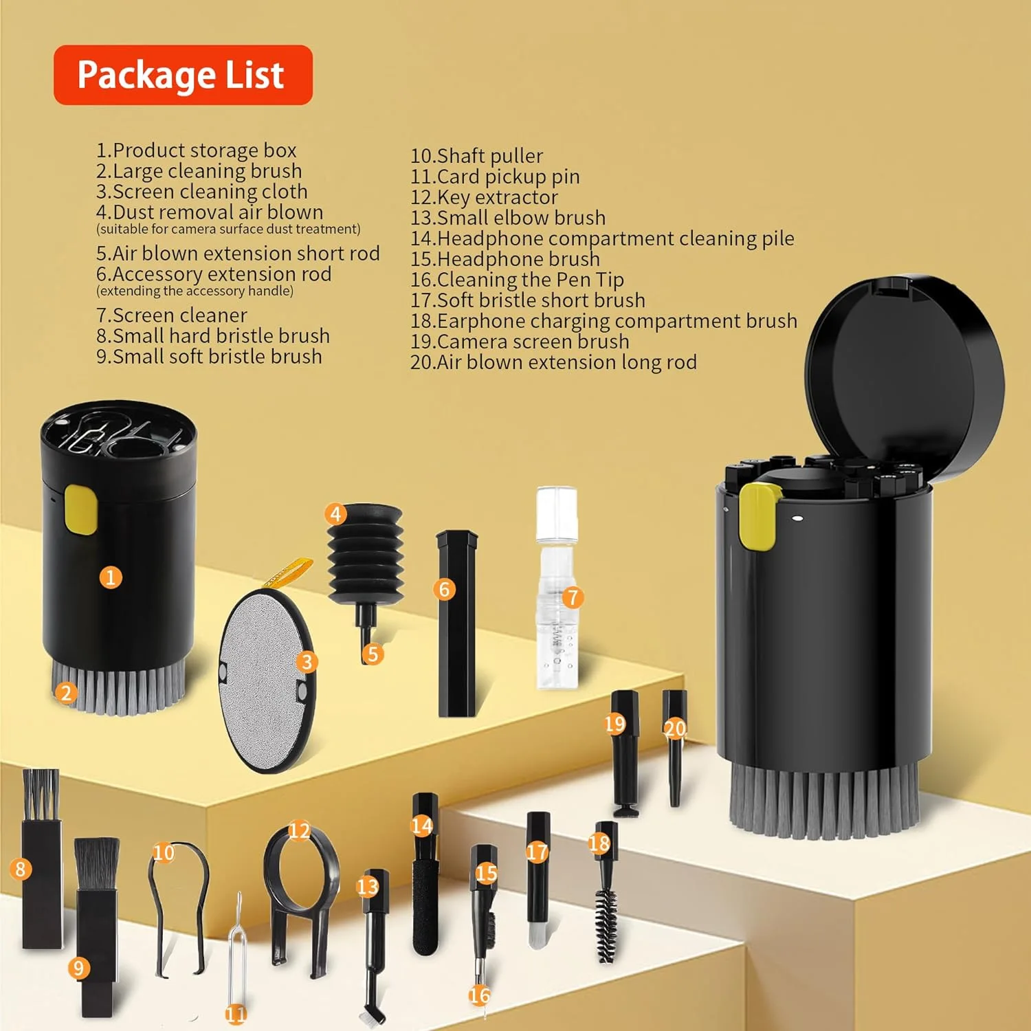 20-in1-Computer-Keyboard-Cleaner-Brush-Kit-Earphone-Cleaning-Pen-For ...