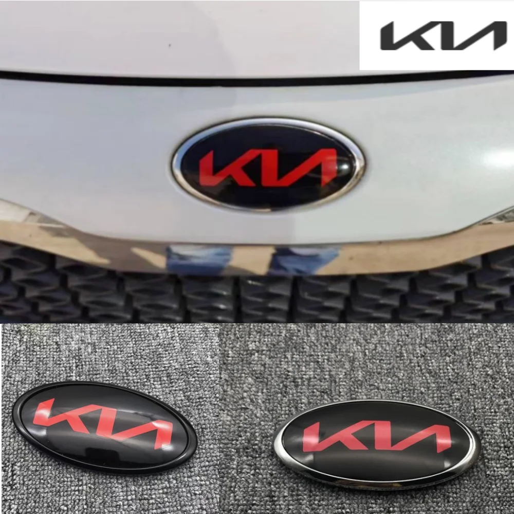 RED-Car-Front-Hood-Emblem-Rear-Trunk-Badge-Sticker-for-KIA-sportage ...