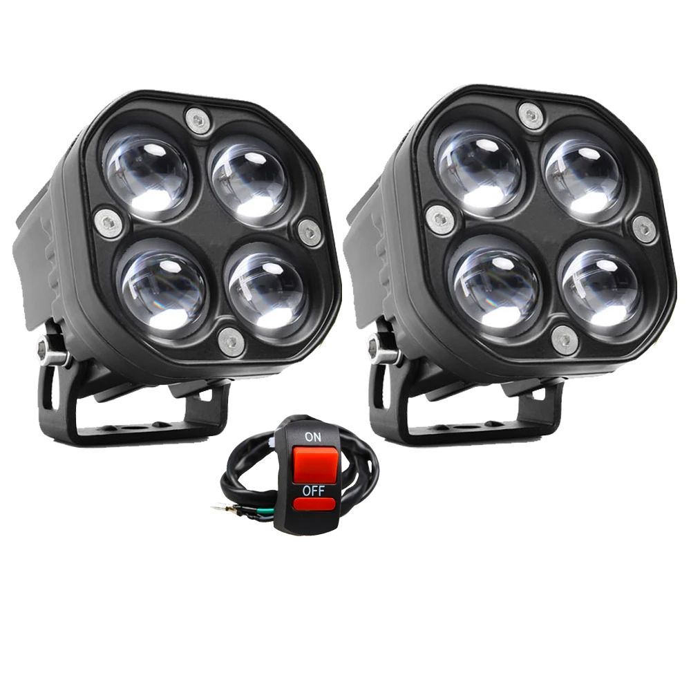 Motorcycle-Headlight-External-Spotlight-Auxiliary-Lamp-6000K-Dual-Color ...