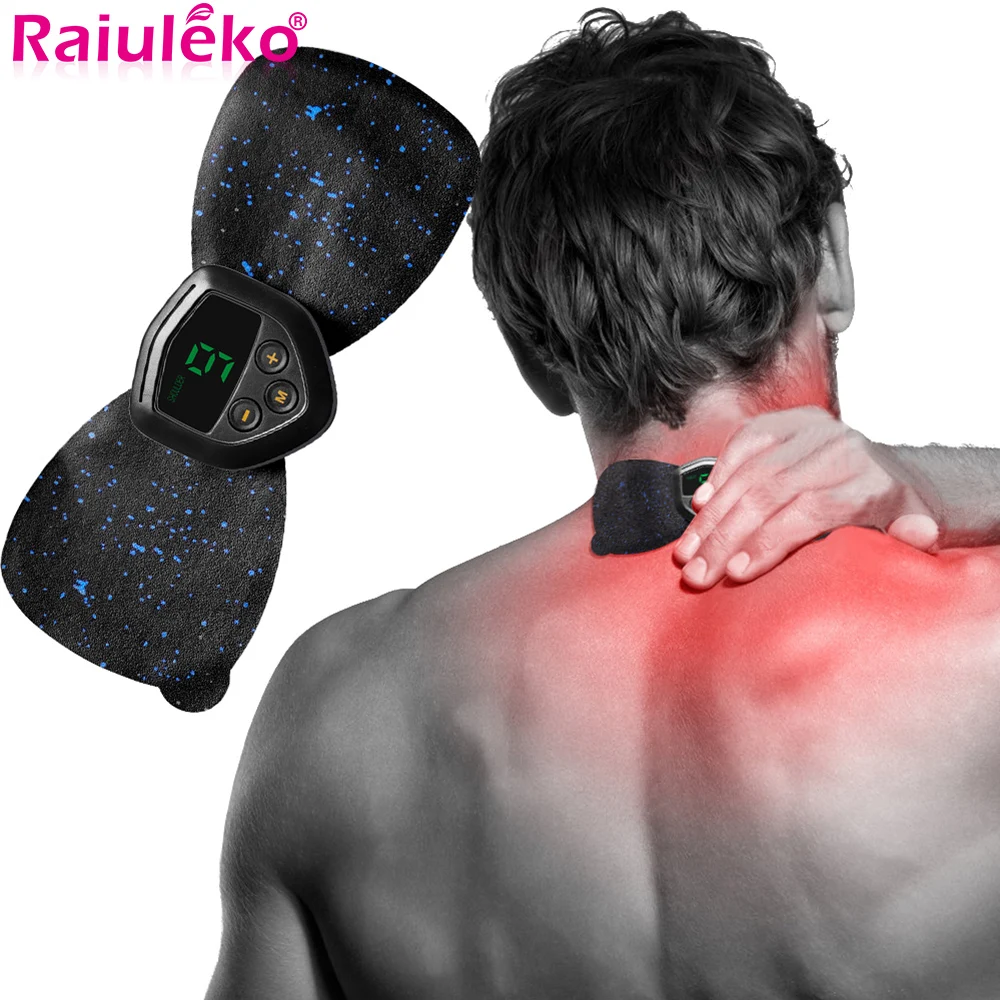 Electric-Neck-Massager-Muscle-Stimulation-Vibrating-Patch-Ems-Mini ...