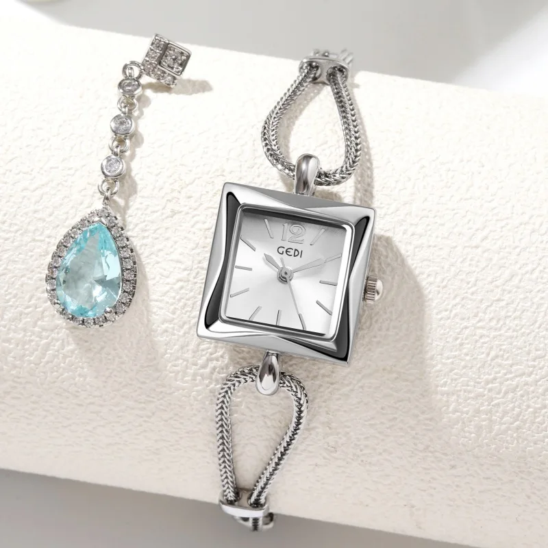 High Quality Women's Watch Minimalist Small Square Plate Bracelet Women ...