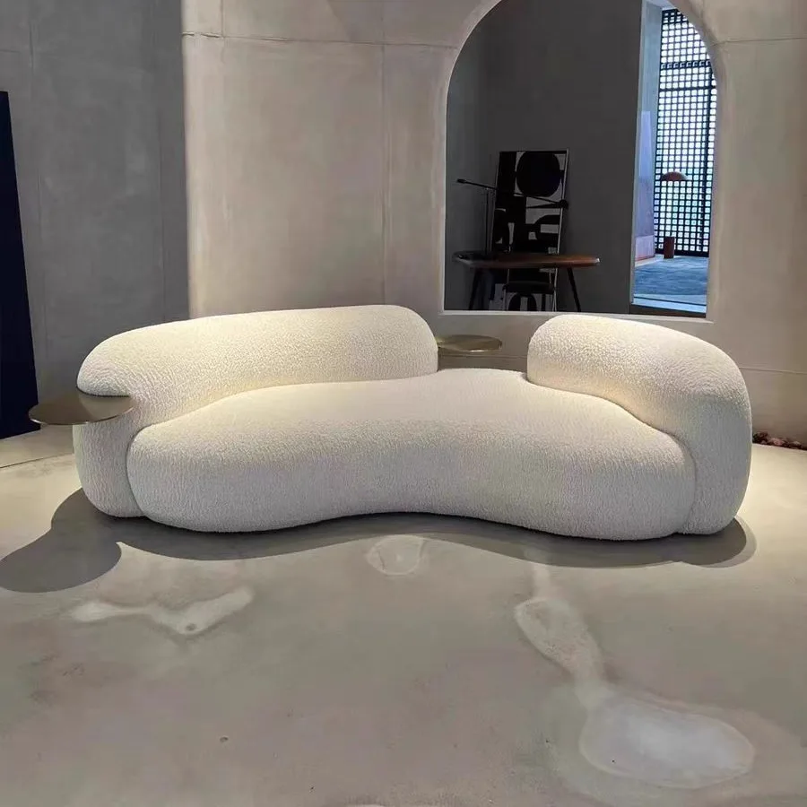 Nordic light luxury curved pea sofa small living room creative ...