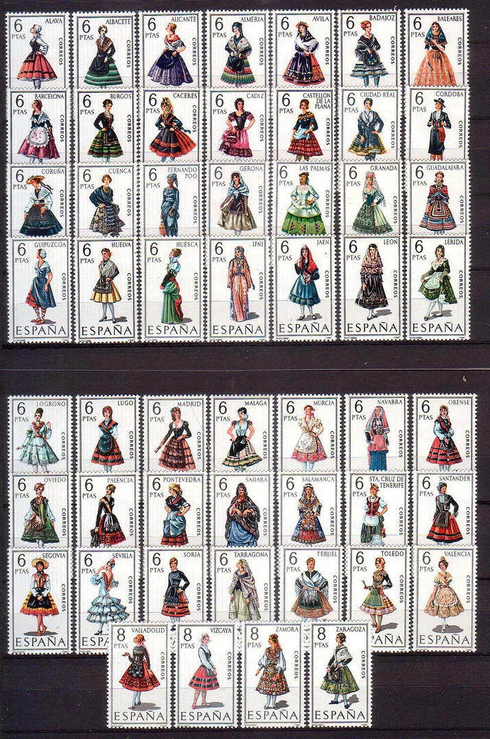 Postage Stamps Spain New | Dress Costume | Post Spain | Post Stamp ...