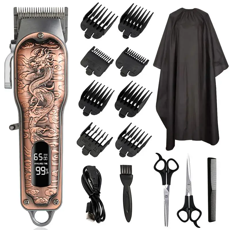 Dragon-pattern-electric-hair-clipper-machine-set-professional-digital ...