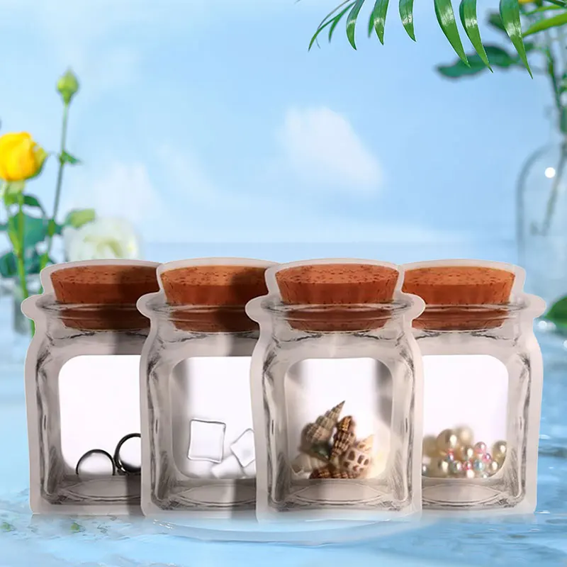 Bottle Shape Packaging bags,ziplock bag with Window,Stand Up Packing ...