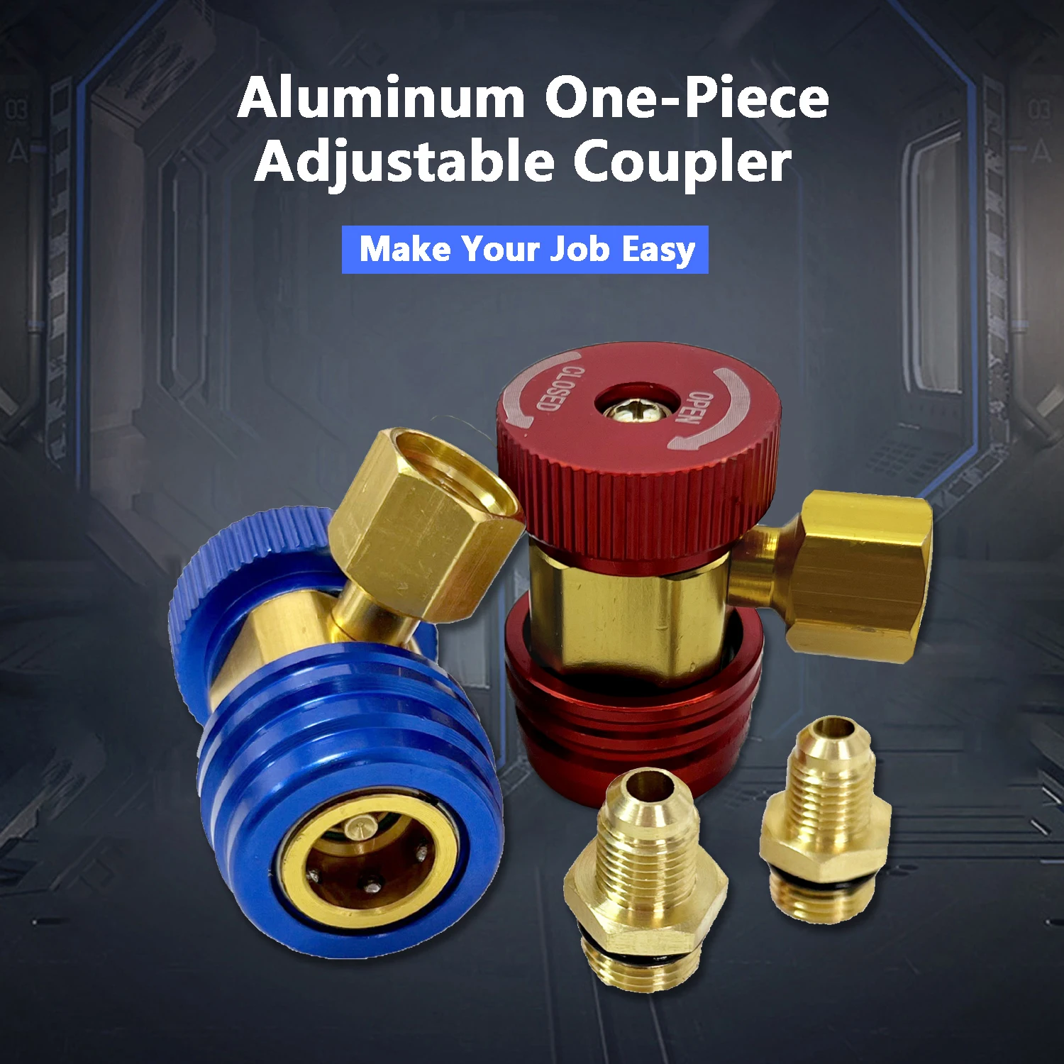 NEW-Freon-R134A-H-L-Auto-Car-Quick-Coupler-Connector-Brass-Adapters-Air ...