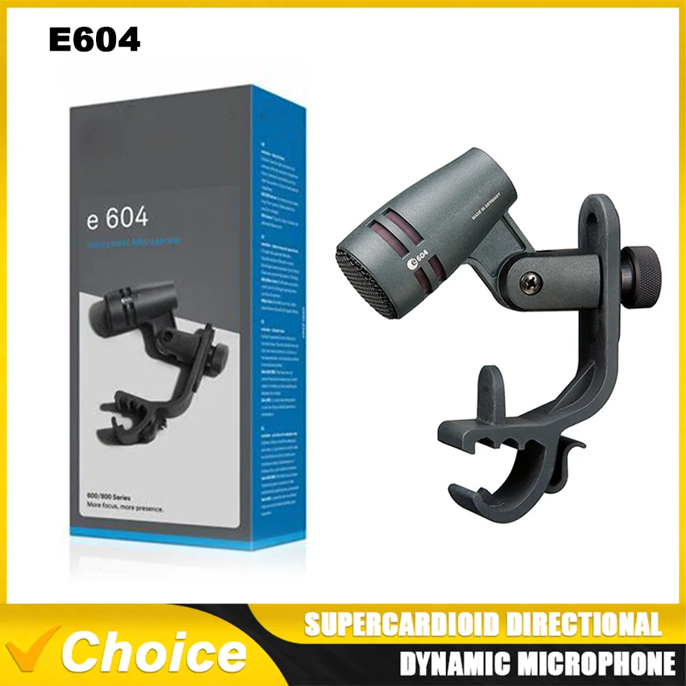 E604 Tom Snare Evolution Series Cardioid Instrument Wired Drum Microphone e 604 with Clip Arm ...