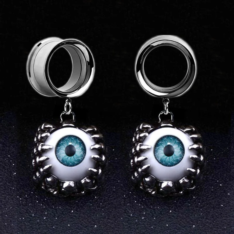 2PCS-Ear-Piercing-Earrings-Ear-Plugs-Tunnels-Eyes-Ear-Expansions-Ear ...