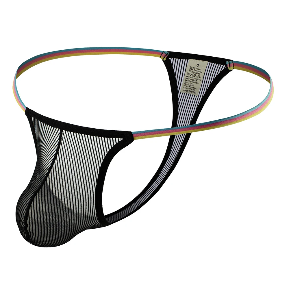 Men Sexy G String Cueca See Through Briefs Breathable Gay Penis Pouch Underwear Underpants ...