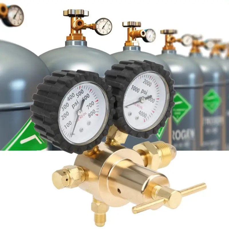 범용 아르곤 CGA 580 질소 조절기 유량계 가스 조절기 유량계 0 600PSI 용접 게이지 아르곤 조절기 감속기 ...