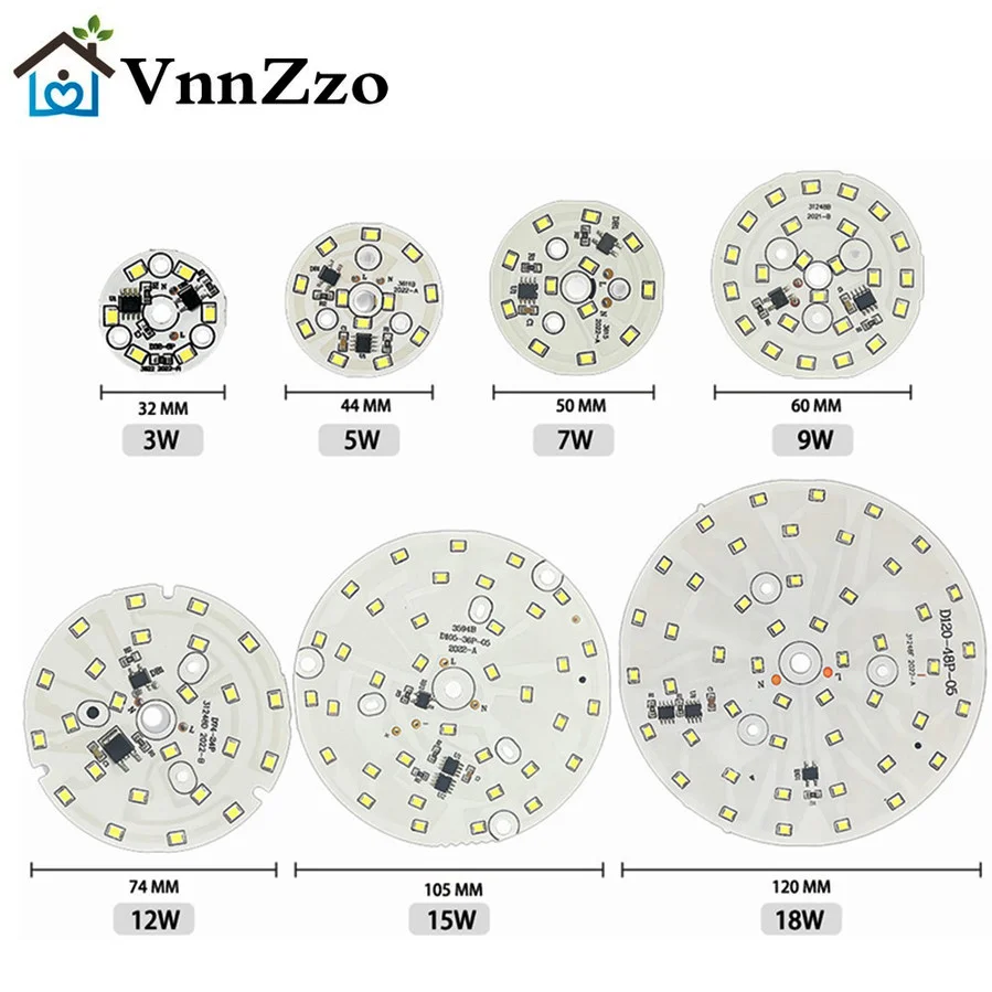 LED Chip for Downlight 3W 5W 7W 9W 12W 15W 18W SMD 2835 Round Light ...