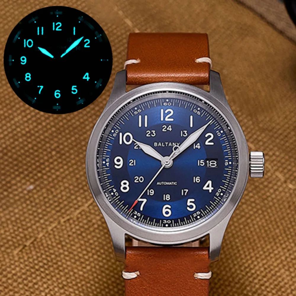 39mm-Baltany-Military-Watch-Vintage-NH35-Automatic-Mechanical ...